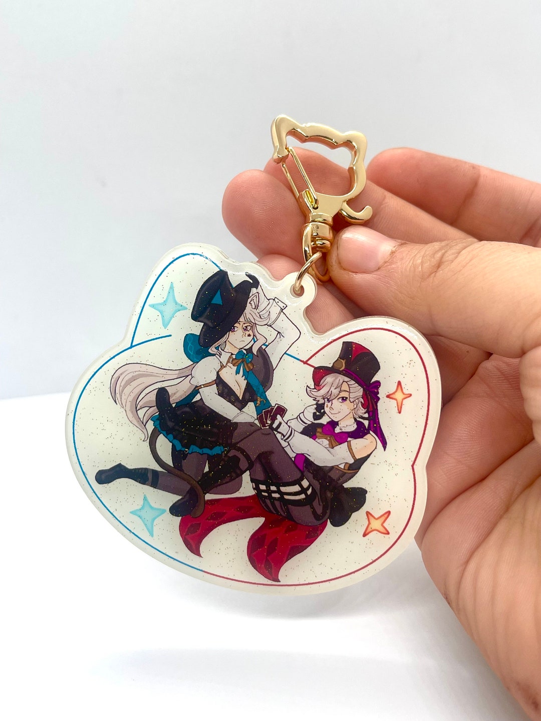 Lyney and Lynette Glow in the Dark Acrylic Keychain. - Etsy