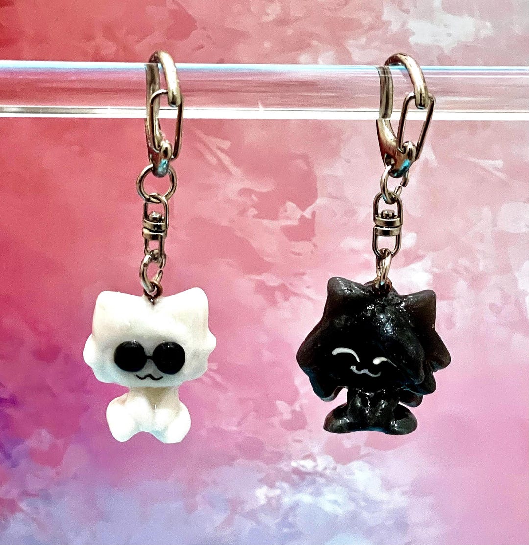 Satoru Gojo and Suguru Geto Cat Clay Keychains - Etsy UK