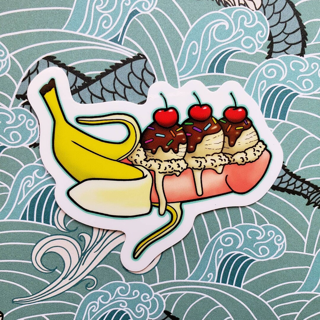 Bananasplit Waterproof Sticker! - Etsy