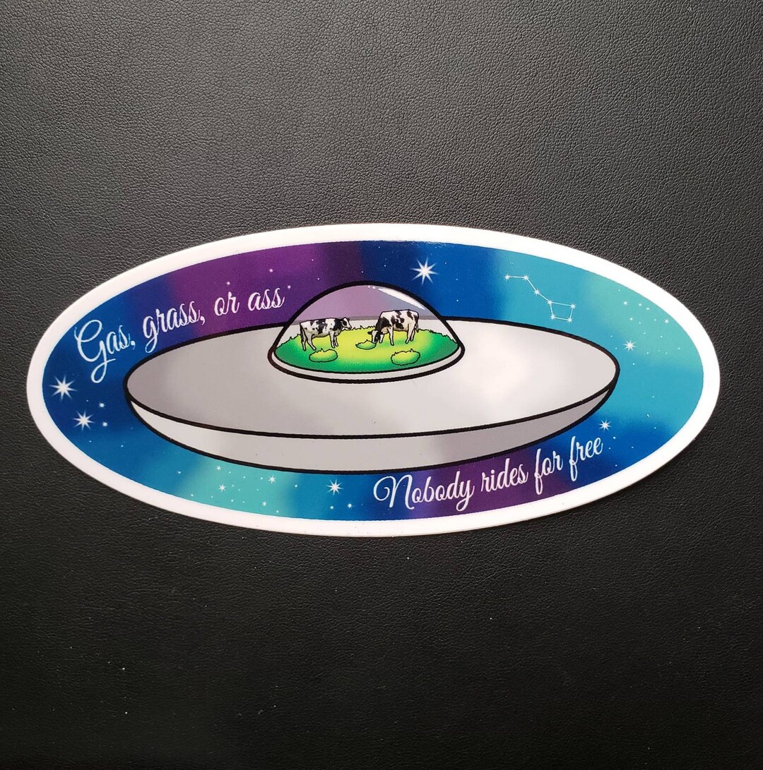 Space Cows Waterproof Sticker - Etsy