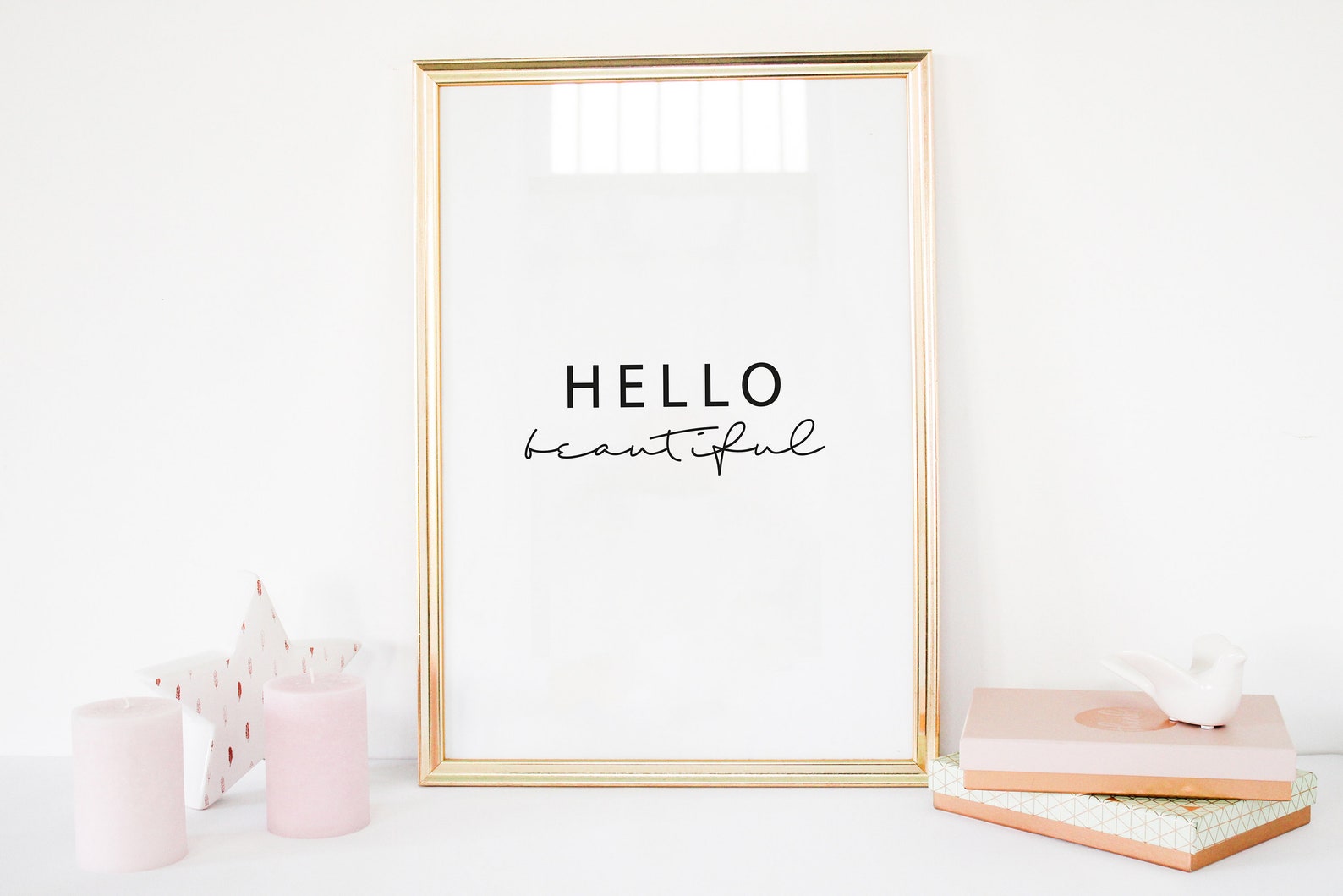 Hello Beautiful Quote Printable Wall Art Lettering Print - Etsy