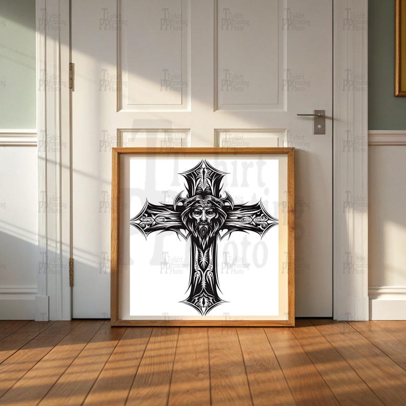 Ornate Christian Cross SVG PNG: Faith-based Graphic (digital Download ...