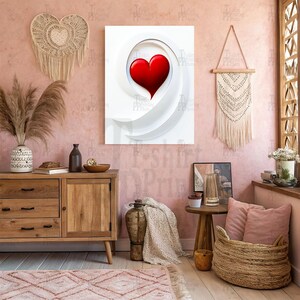Charming Red Hearts for Your Wall Perfect Valentine's Day Decor Red ...