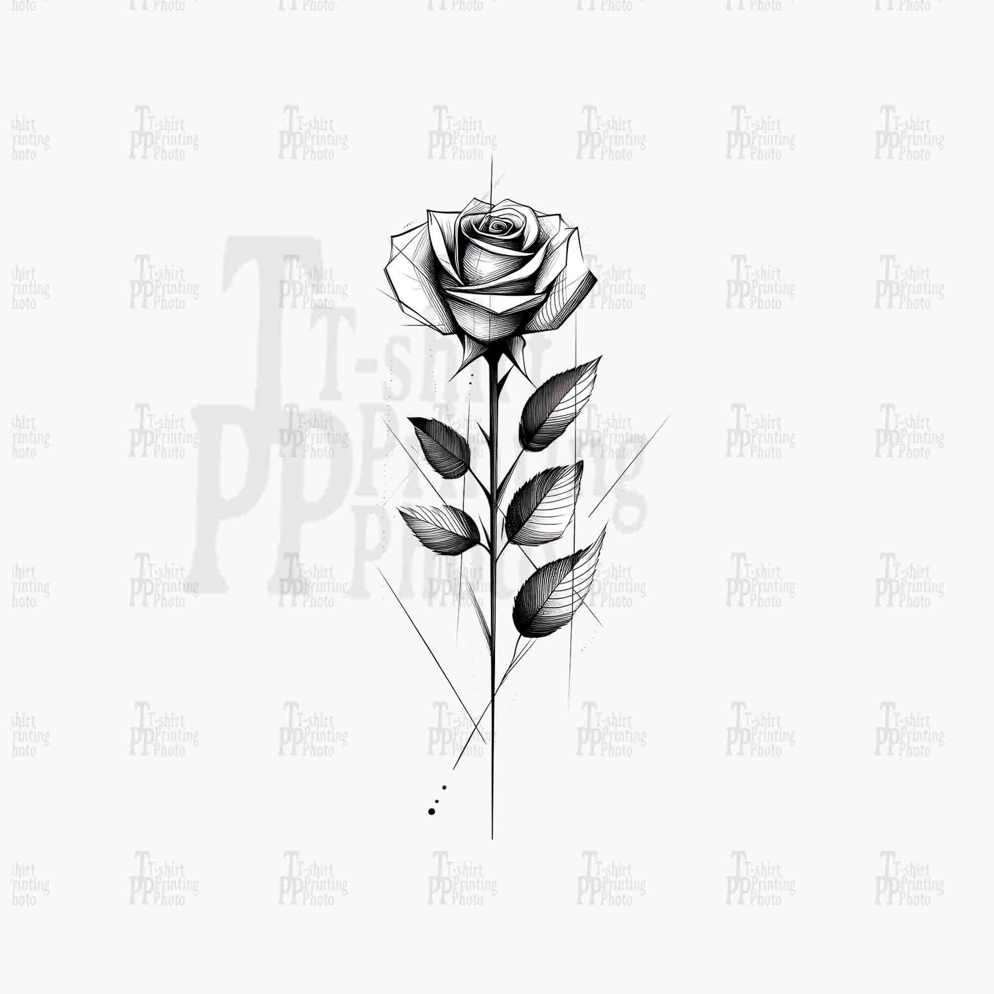 Rose Tattoo Design: High-resolution PNG, SVG, JPEG (digital Download ...
