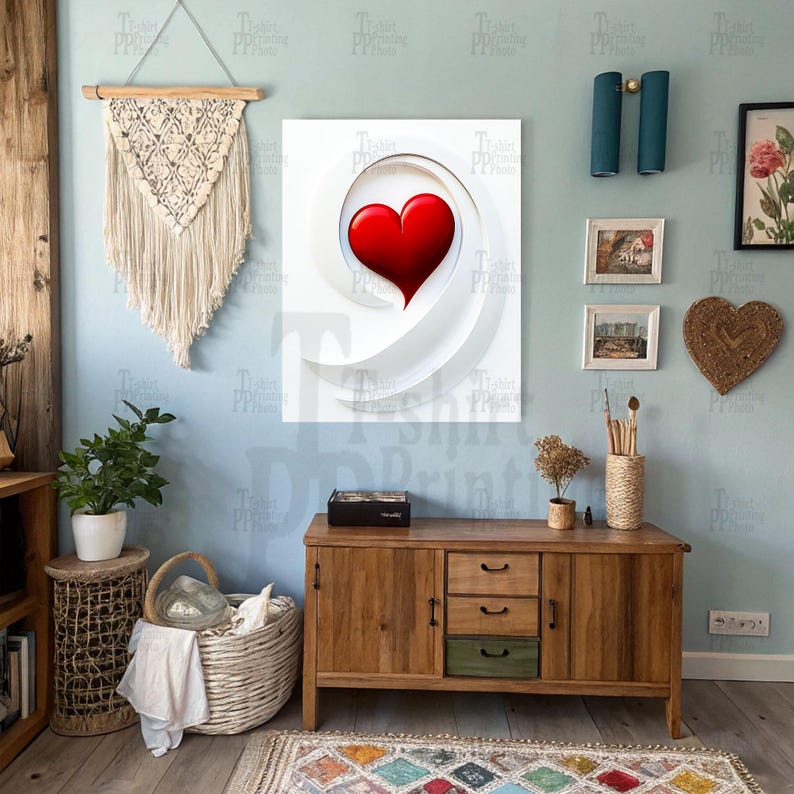 Charming Red Hearts for Your Wall Perfect Valentine's Day Decor Red ...