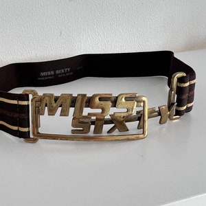 Miss Sixty Retro Sixties Style Logo Elastic Waist Belt '90 - Etsy
