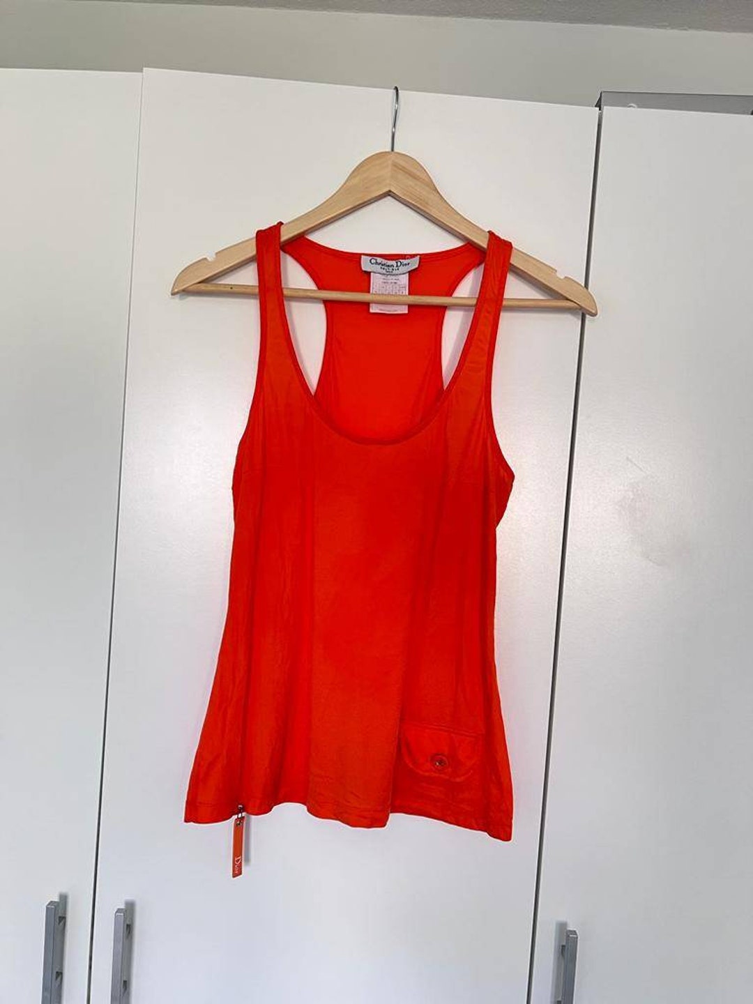 Christian Dior Remove Before Flight Orange Vintage Designer Top - Etsy
