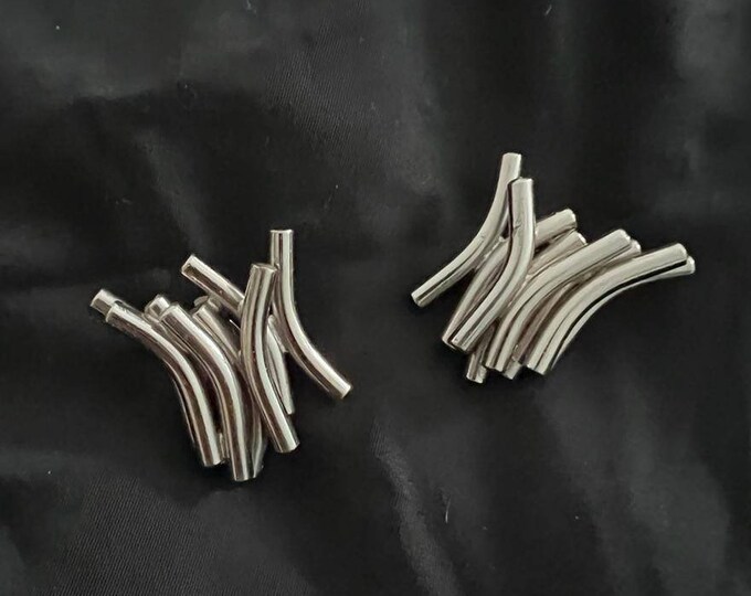 PATRICK MEYER PARIS Brutalist Art Avant-garde Modernist Earclips '80s Vintage Hard to Find - Etsy