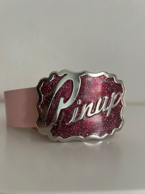 Pin Up Pink Retro Sixties style belt '90 vintage - Gem