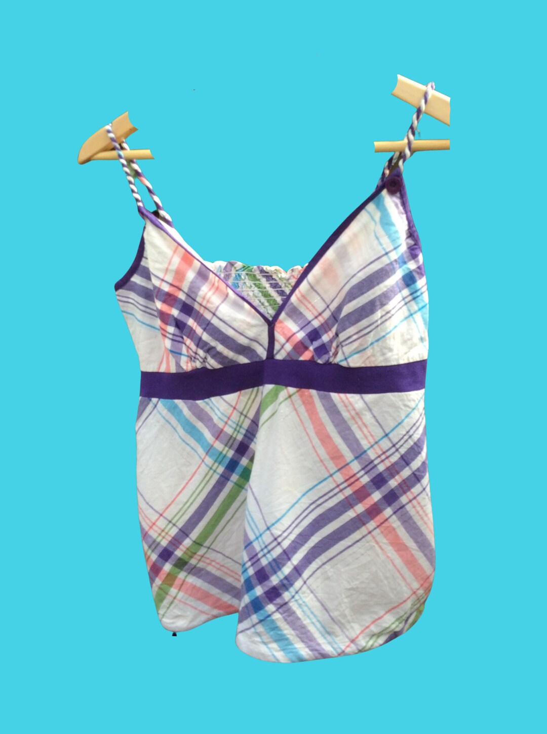 Checkered Colorful Summer Top 2YK - Etsy
