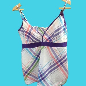 Checkered Colorful Summer Top 2YK - Etsy