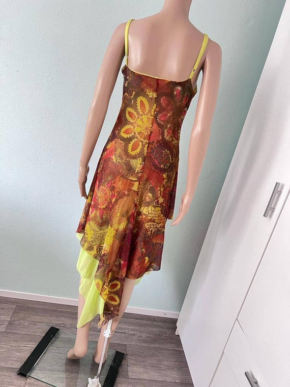 Amazing Abstract Rare Art graphic fabric Mesh Dress v… - Gem