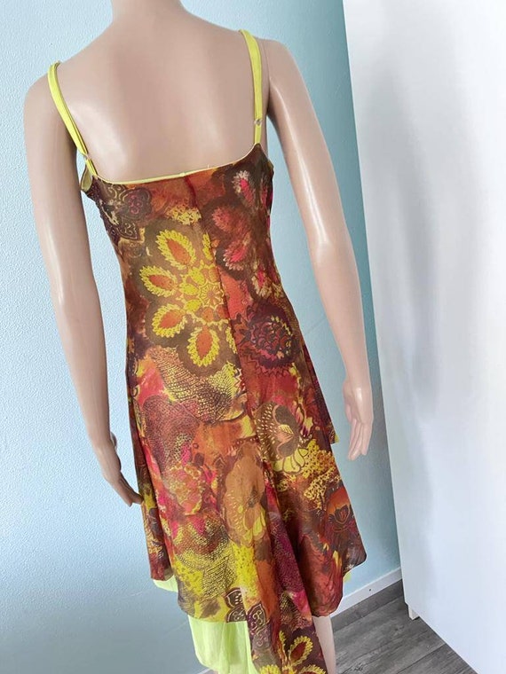 Amazing Abstract Rare Art graphic fabric Mesh Dress v… - Gem