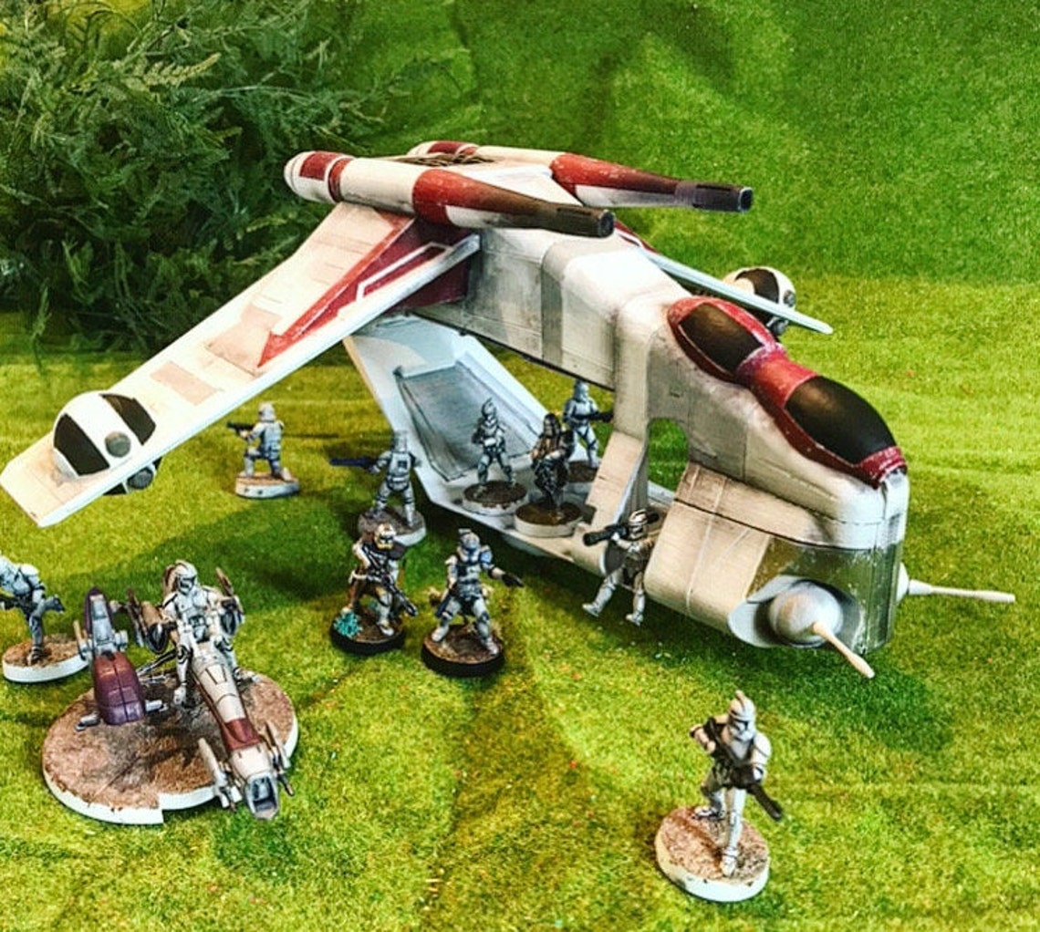 Republic Gunship STL Files star Wars Legion Scale - Etsy