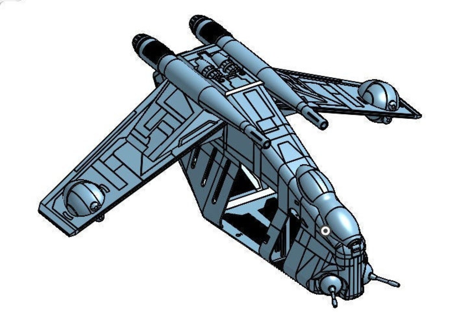 Republic Gunship STL Files Star Wars Legion Scale | Etsy