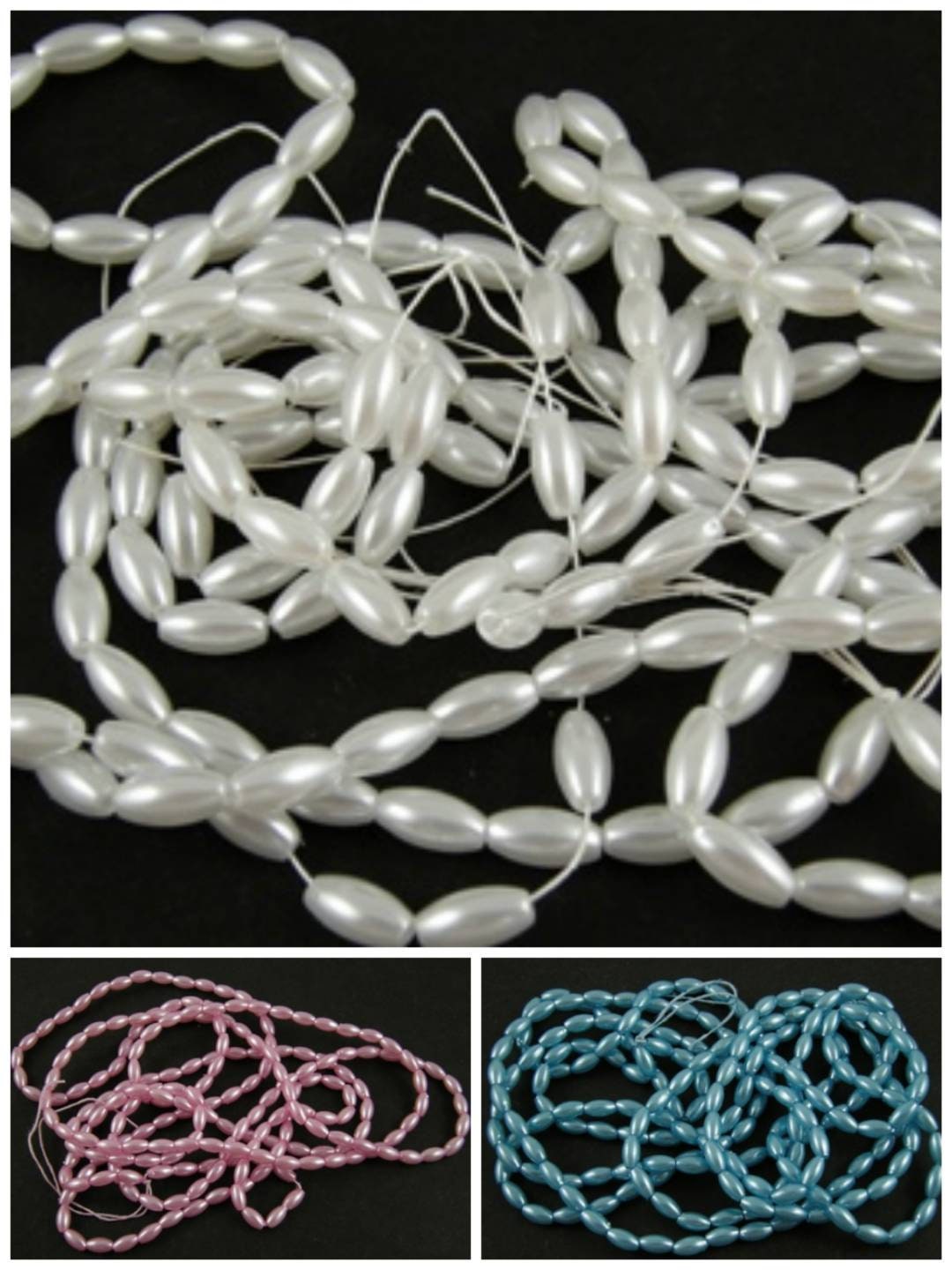 Acrylic Rice Grain Beads. Lot of 50. Choice of Colors. - Etsy