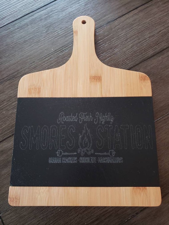 Engraved Bamboo Slate Smores Board Personalized Just for You. | Etsy