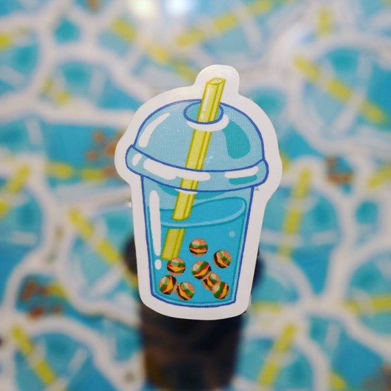 Boba Sticker Cute Sticker Kawaii Boba Sticker Boba Tea | Etsy