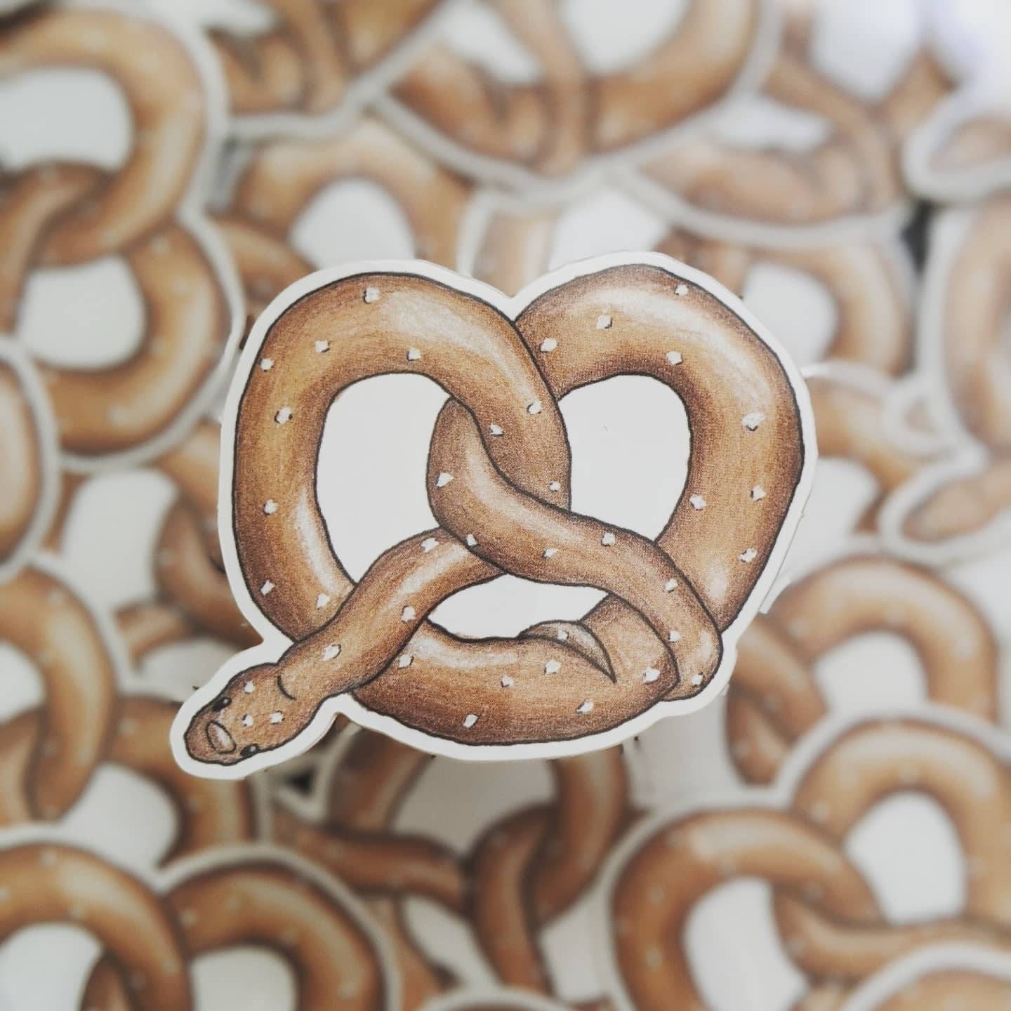Pretzel Snake Sticker | Pretzel Sticker | Snake Sticker | Reptile ...
