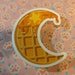 Waffle Moon Sticker | Food Sticker | Cute Sticker | Kawaii Sticker ...