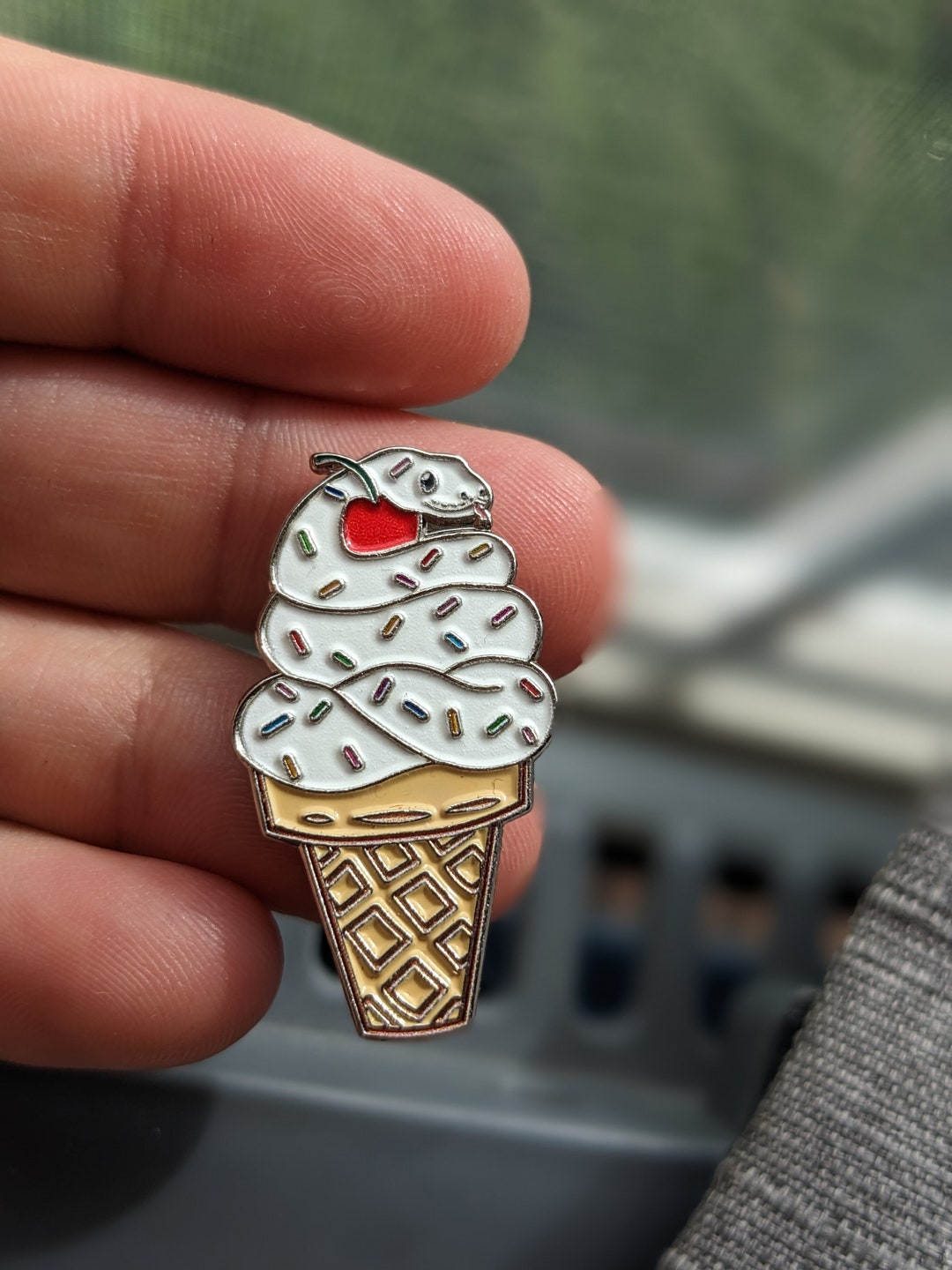 Ice Cream Snake Enamel Pin | Snake Pin | Cute Enamel Pin | Food Themed ...