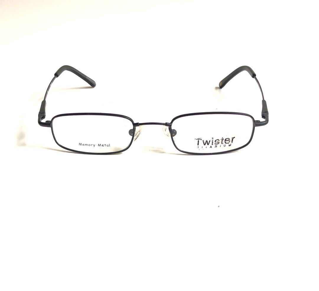 Twister Flexible Titanium Eyeglasses, Mod # 5, SZ 52/20 Col Black ...