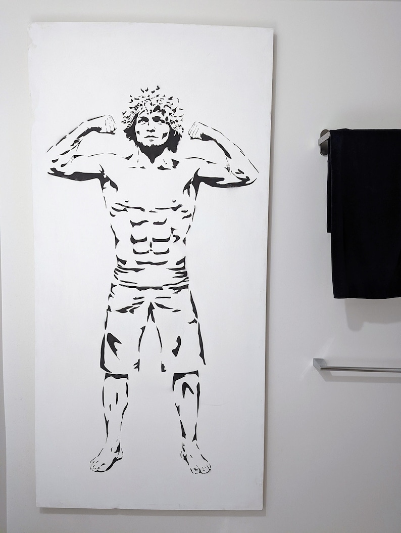 Khabib Nurmagomedov Portrait Stencil Painting - Etsy