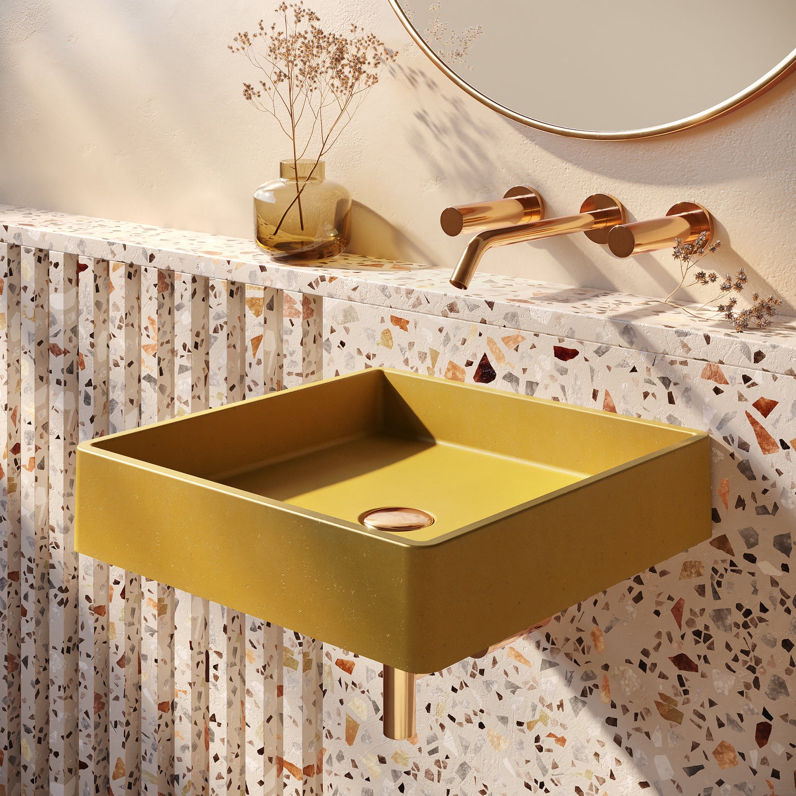 35 Colors - Handcrafted Concrete Wall Mounted Sink: Lily Sq. - Etsy