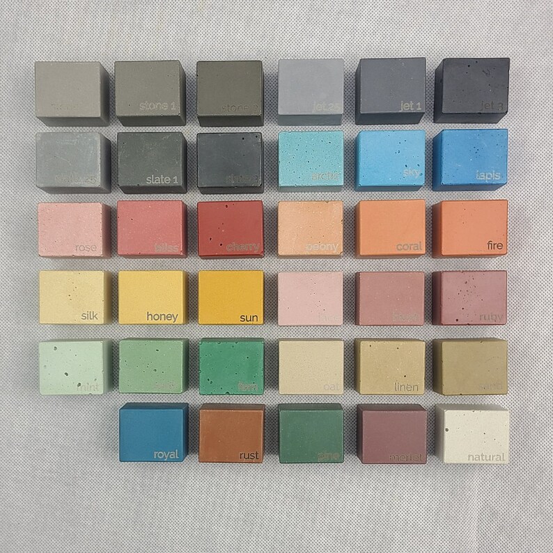 Coloured Concrete Samples (INDIVIDUAL) - Etsy