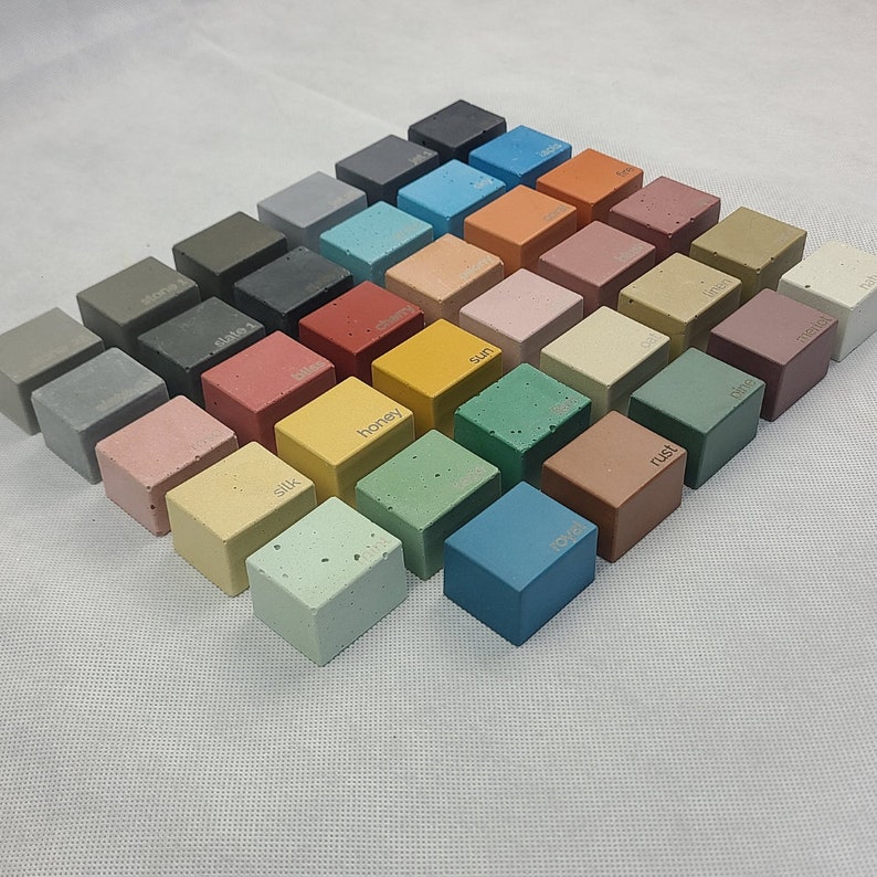Coloured Concrete Samples (INDIVIDUAL) - Etsy