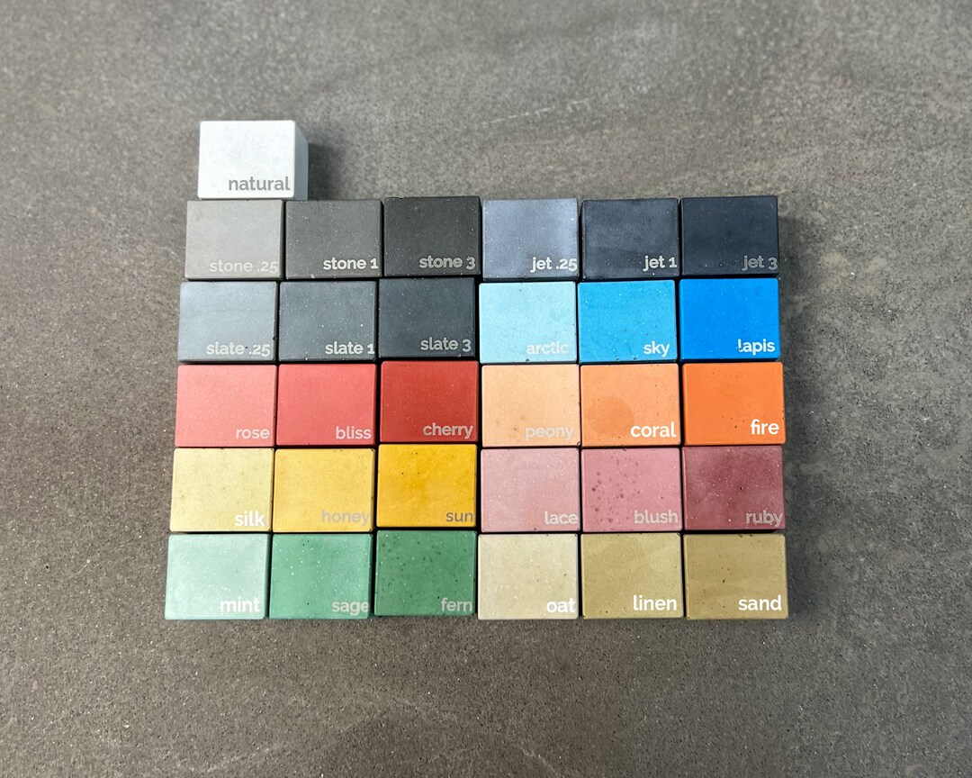 Coloured Concrete Samples INDIVIDUAL - Etsy
