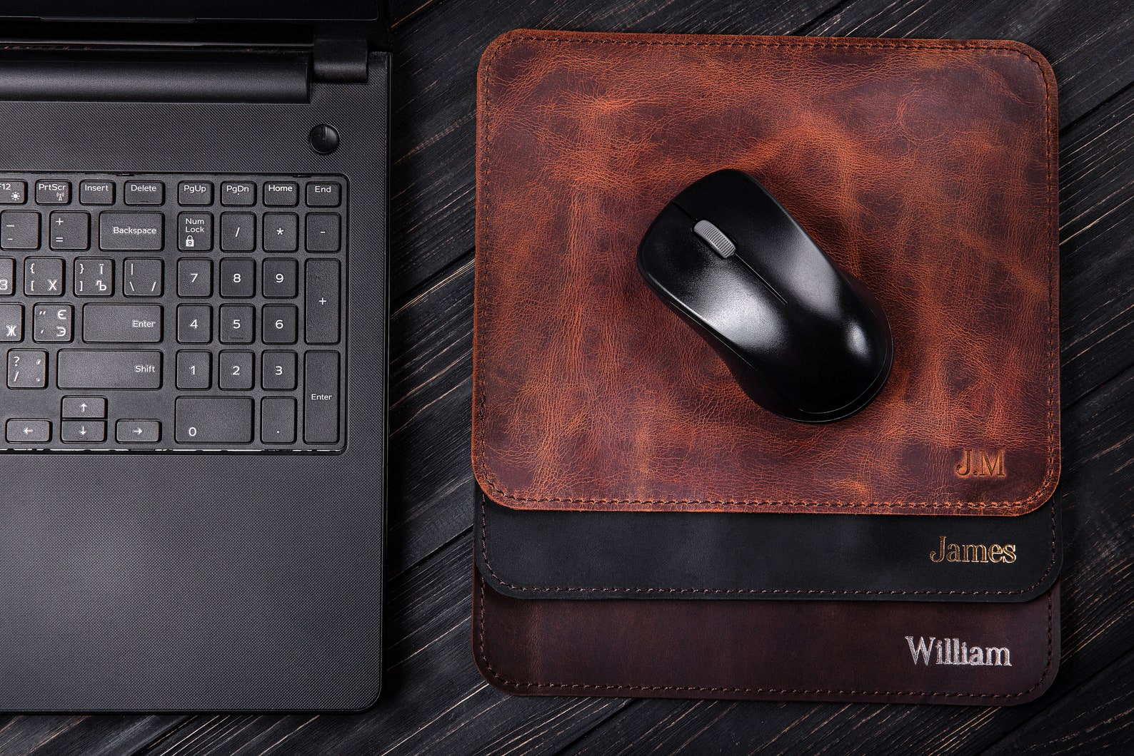 Leather Mouse Pad Personalized Leather Mouse Pad Gift for - Etsy