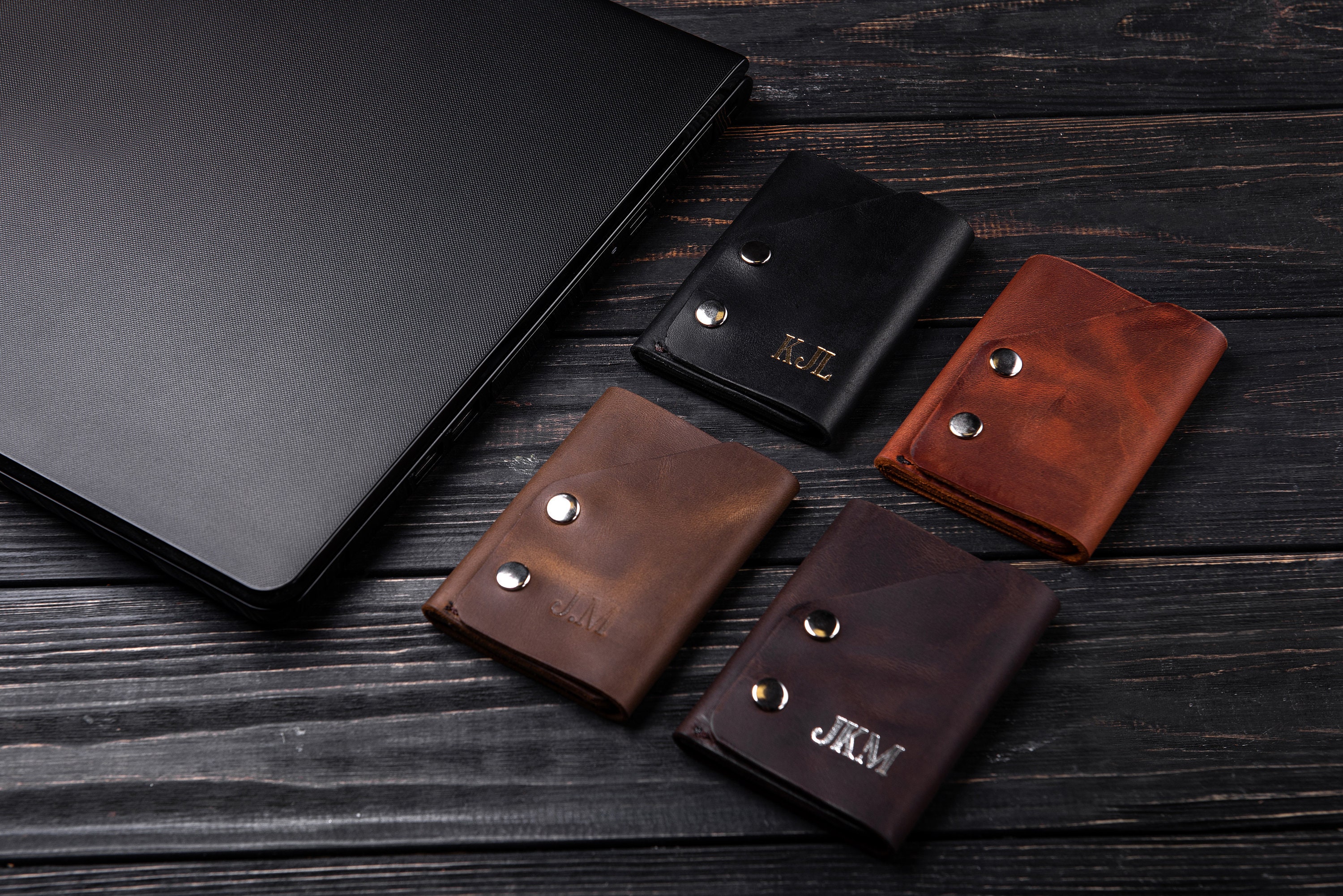 Minimalist leather wallet for men leather accessories | Etsy