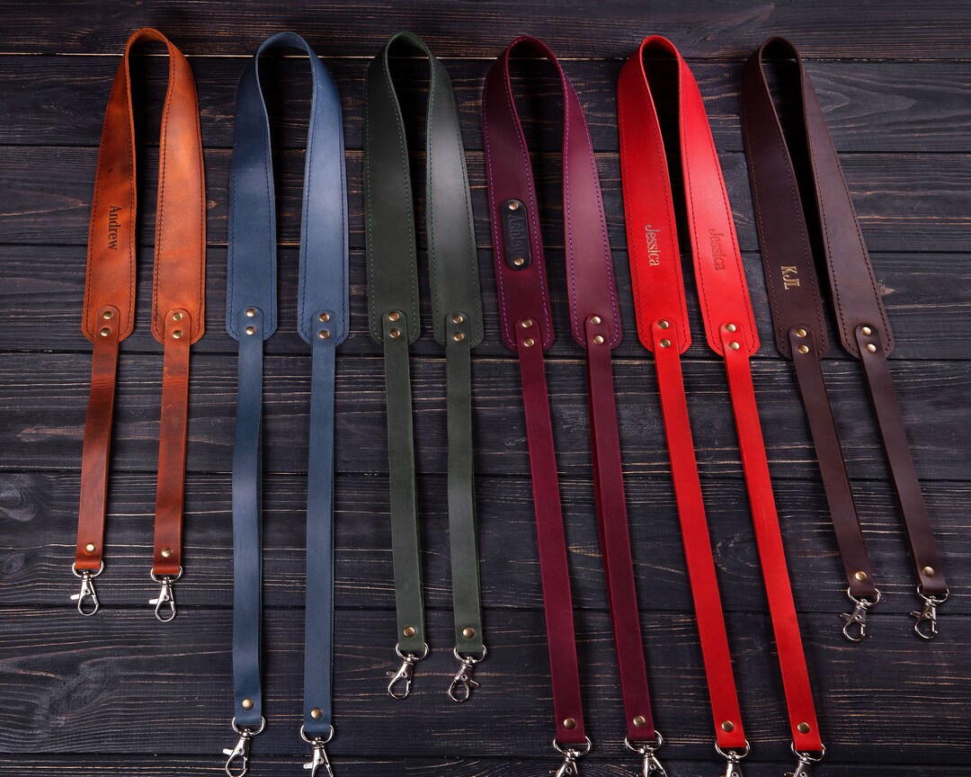 Custom Leather Camera Strap - DSLR Photographer Gift and Personalized ...