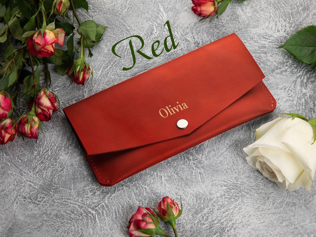 Personalized Leather Wallet, Gift for Her, Personalized Gift for Women ...