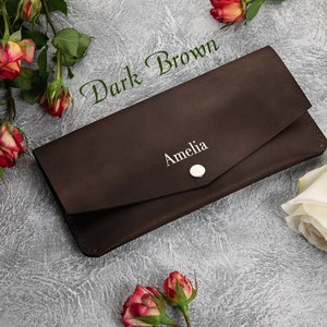 Personalized Leather Wallet, Gift for Her, Personalized Gift for Women ...