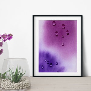Waterdrops in Watercolor, Print From Original Watercolor Painting by ...