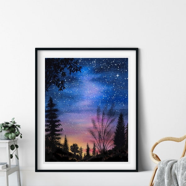 Starry Sky Painting - Etsy