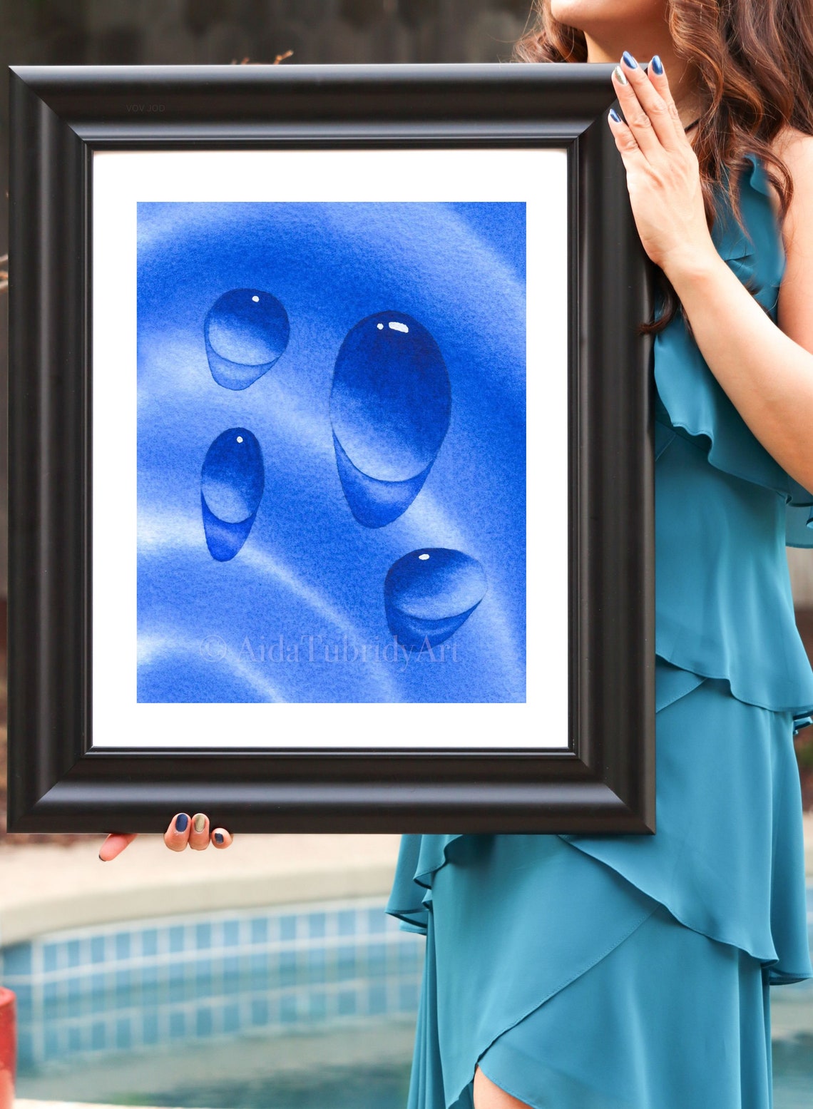 Water Droplets Painting Water Drop Print Kids Wall Art - Etsy