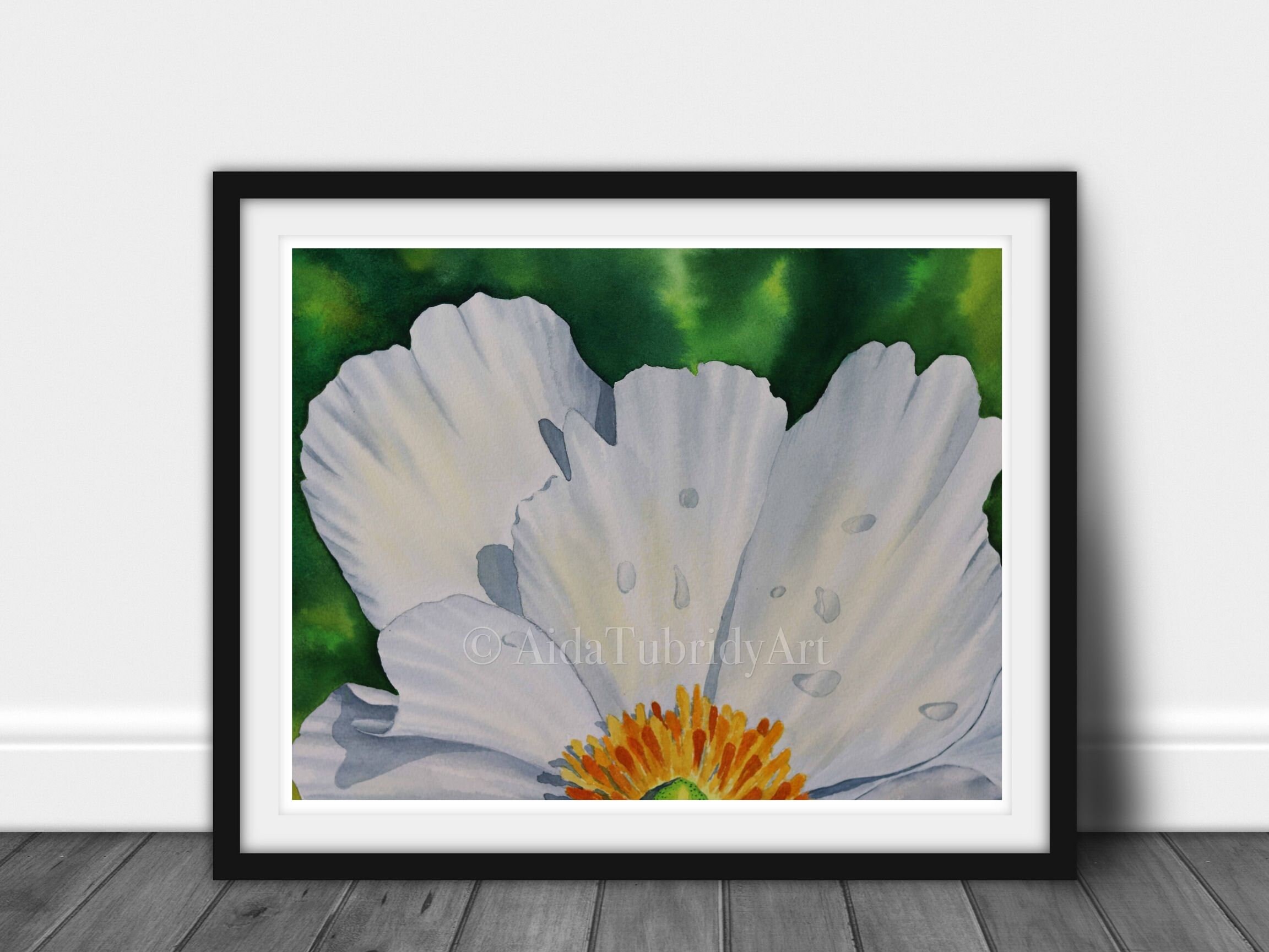 Water Drop On Flower Painting