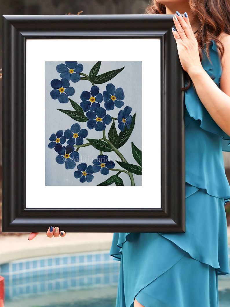Forget Me Not Flower Painting, Alaska State Flower, Print From Original ...