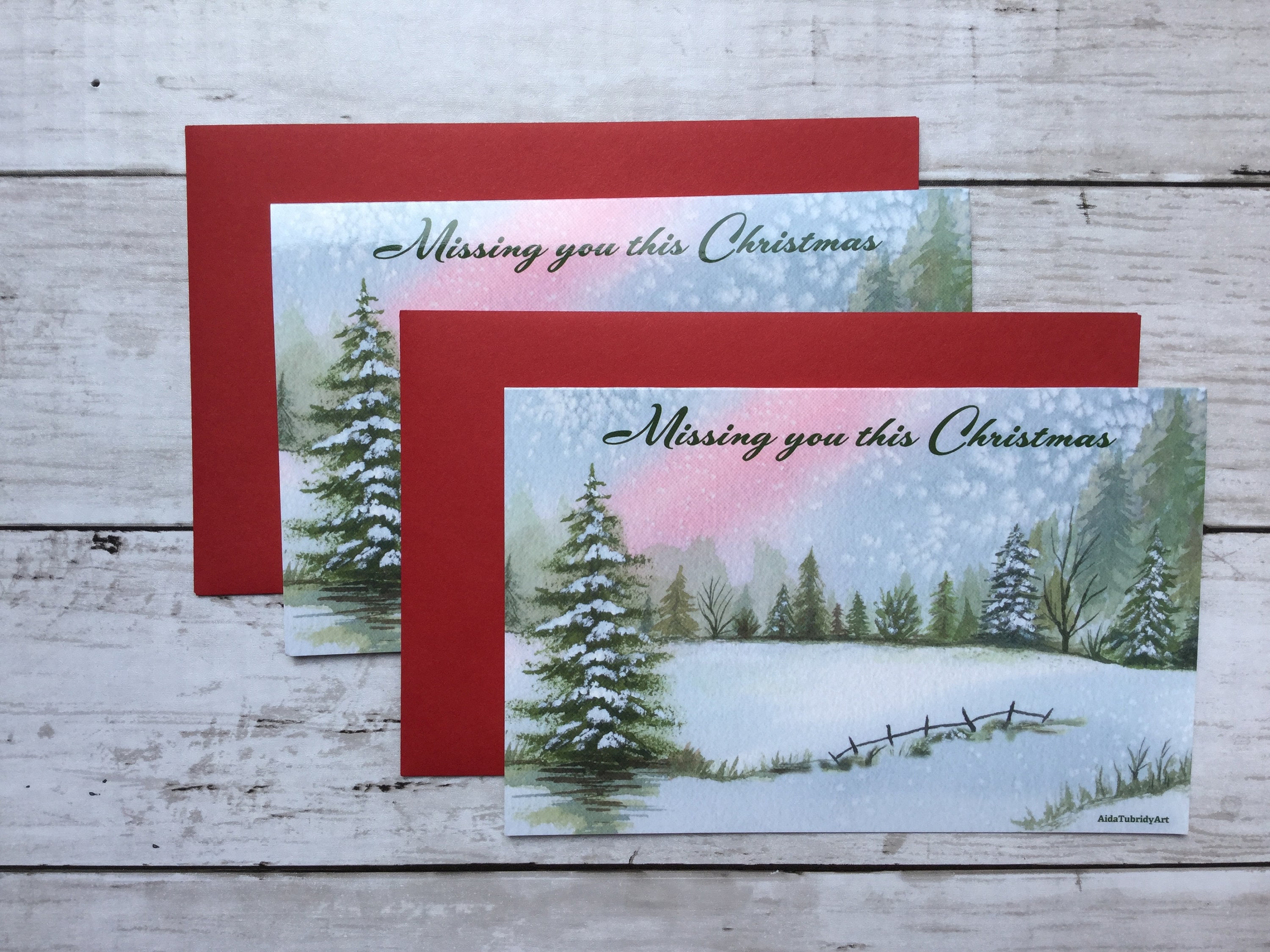 Folded Holiday Card Christmas Card Size 4.6x7.2 Card Print | Etsy