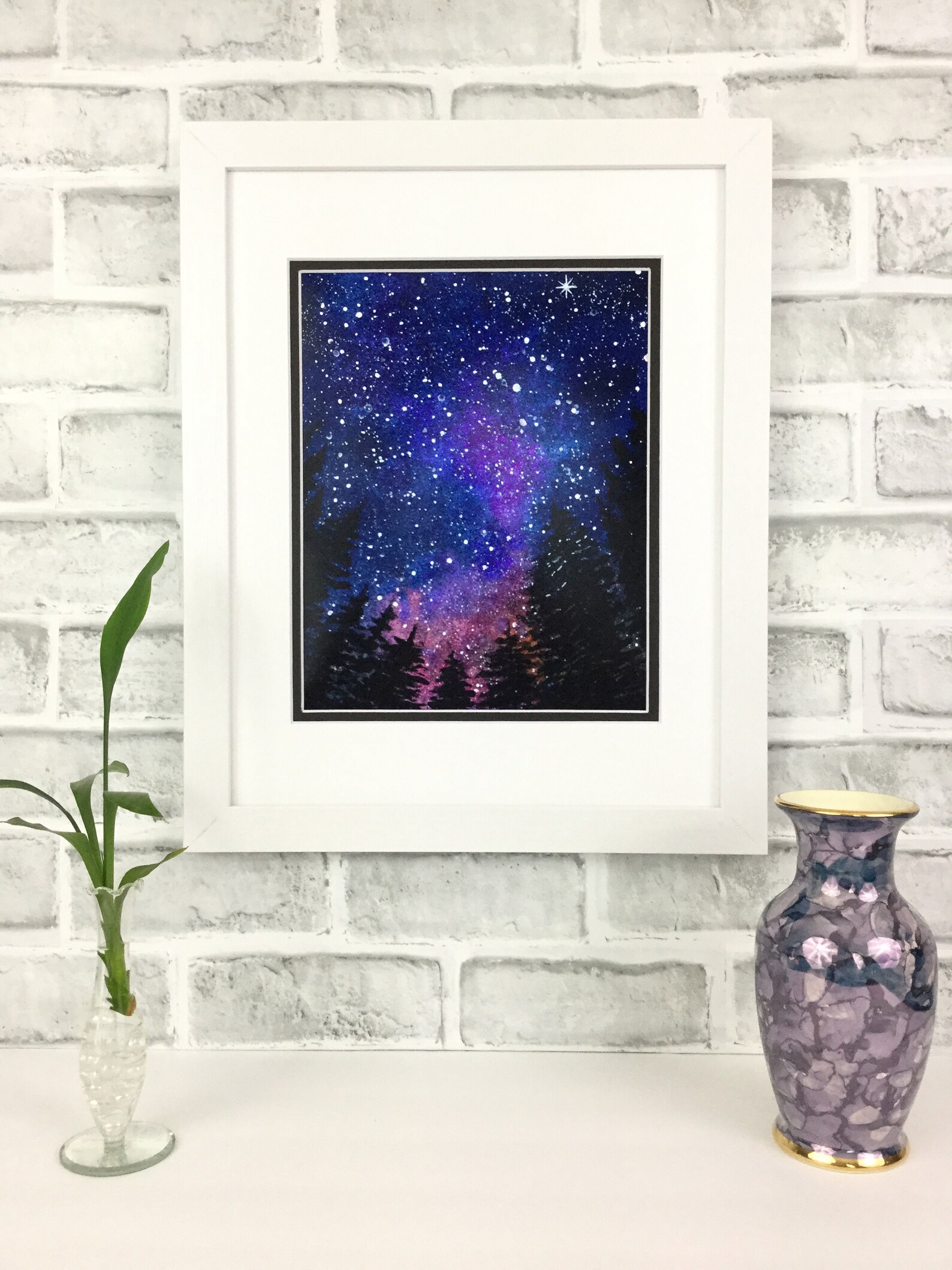Galaxy in Watercolor Print From Original Galaxy Wall Art - Etsy