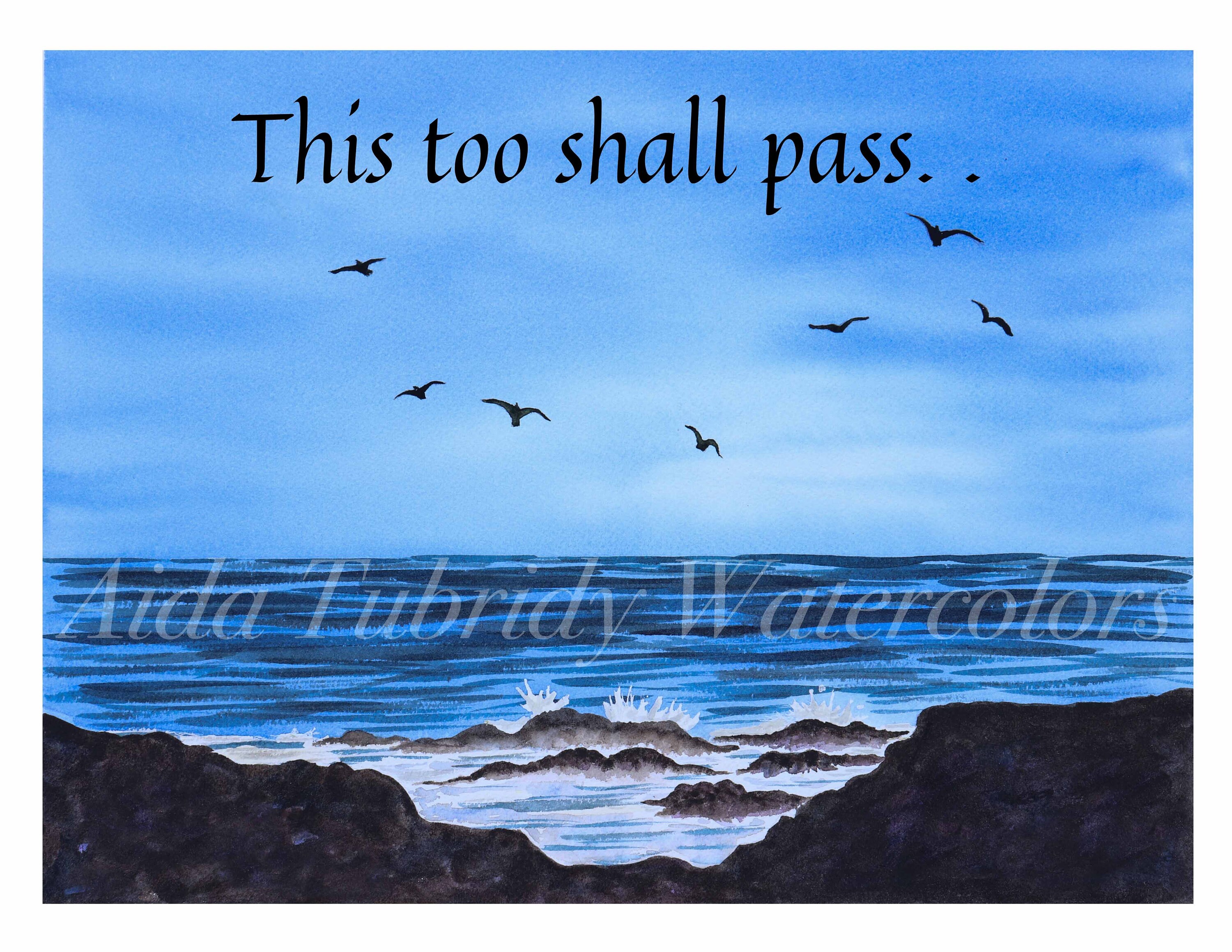 Inspirational Quote With Watercolor Background Print - Etsy