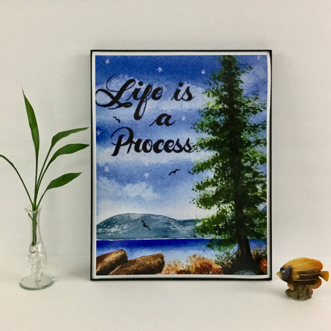 Inspirational Quote With Watercolor Painting Background, Print From ...