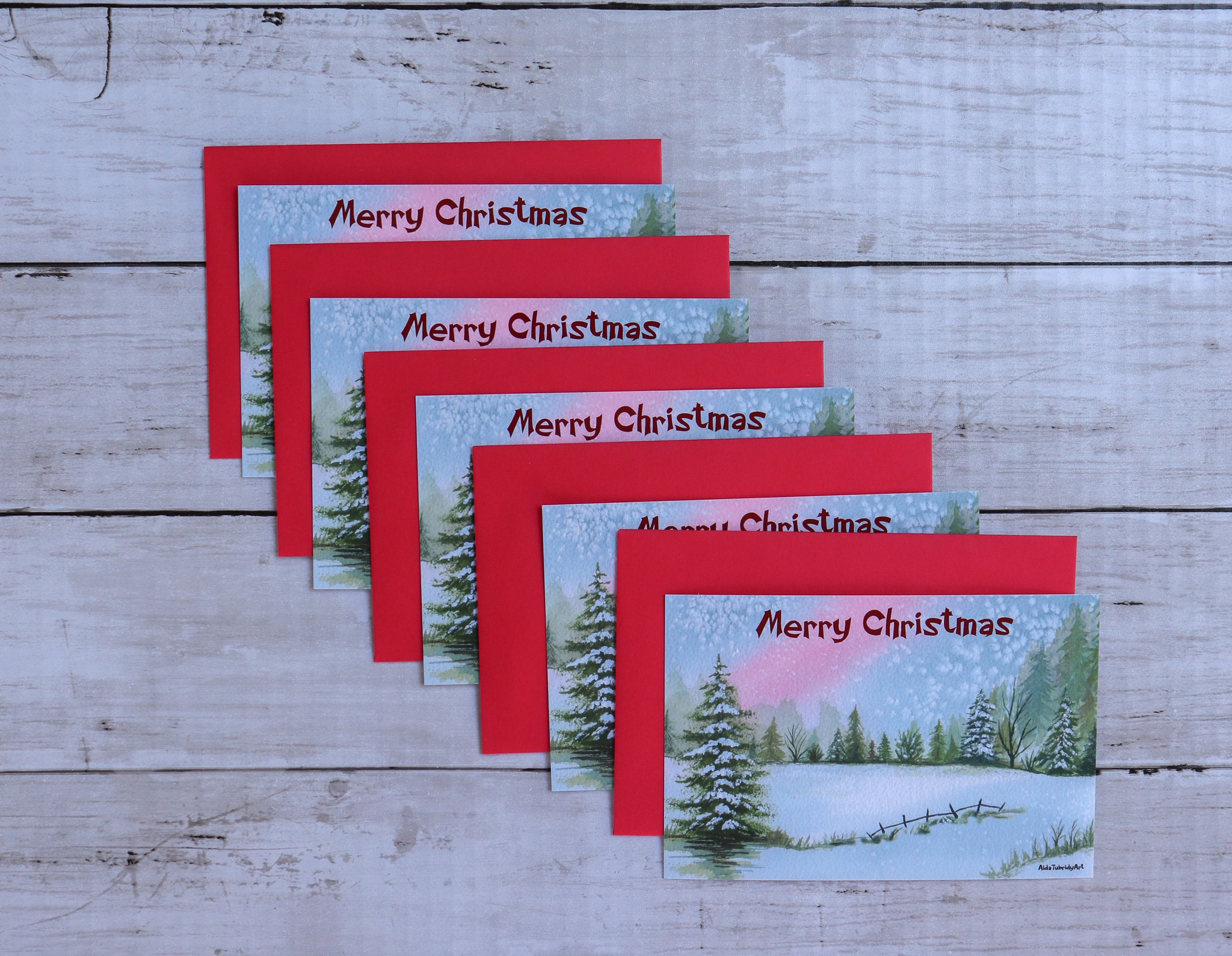 Set of 5 Blank Christmas Note Cards Size 4x6 Inches | Etsy