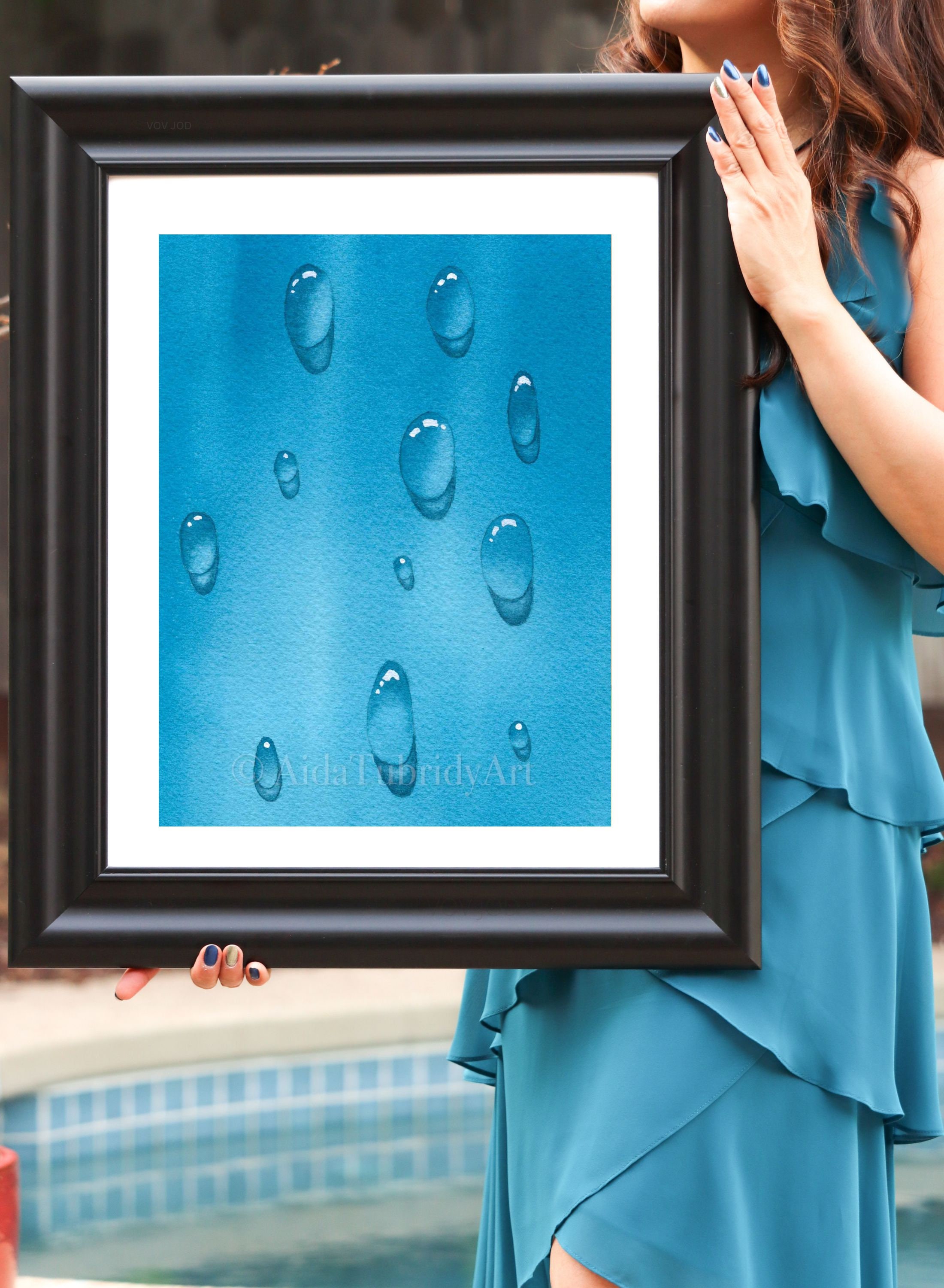 Realistic Water Drops Painting Water Drops Painting Print - Etsy