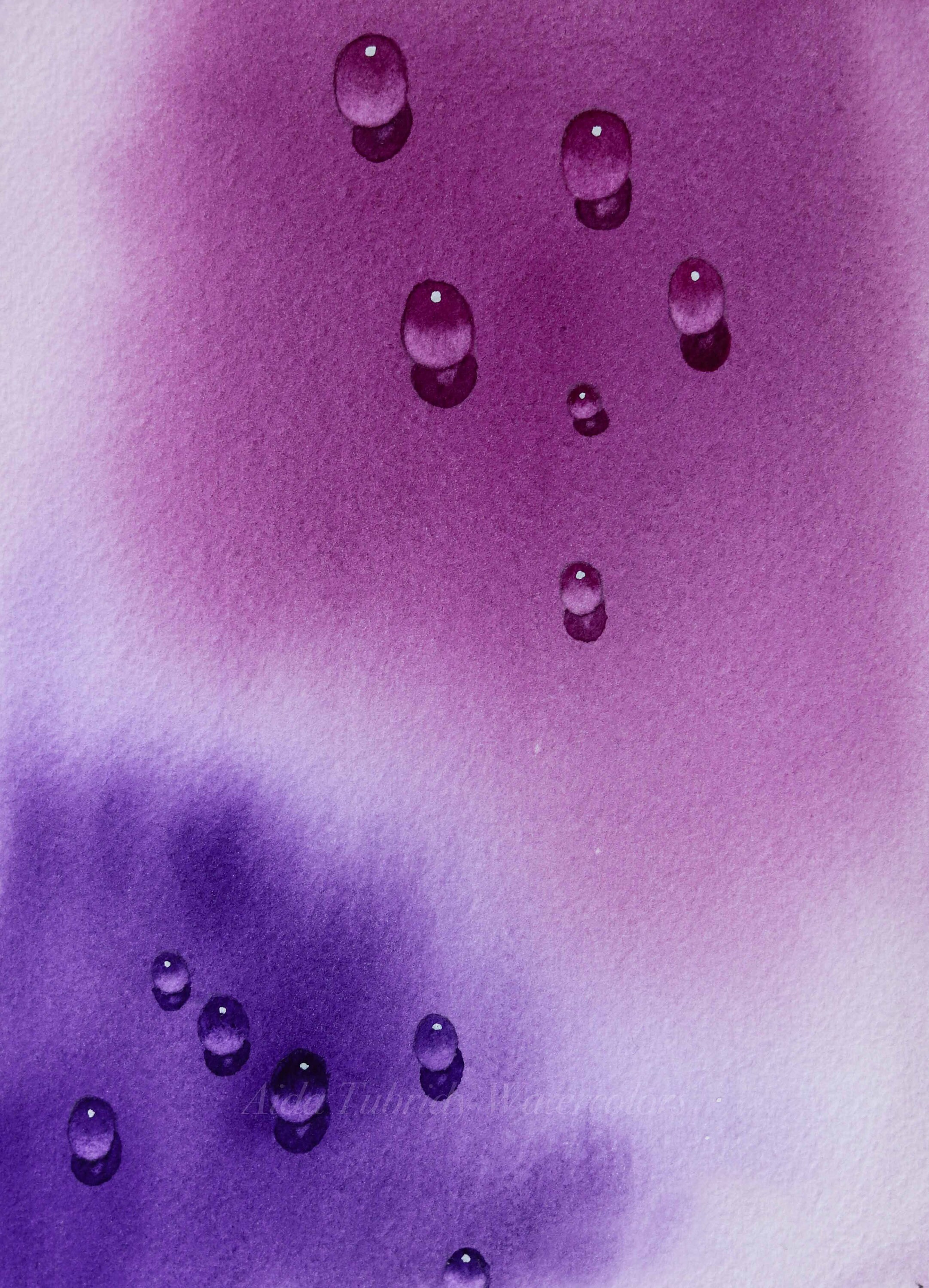 Waterdrops in Watercolor, Print From Original Watercolor Painting by ...