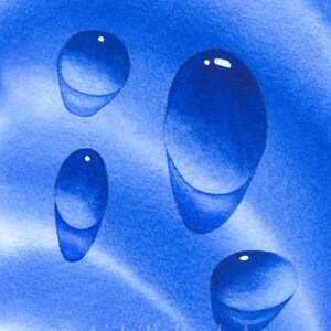 Water Droplets Painting, Water Drop Print, Kids Wall Art, Bathroom Wall ...