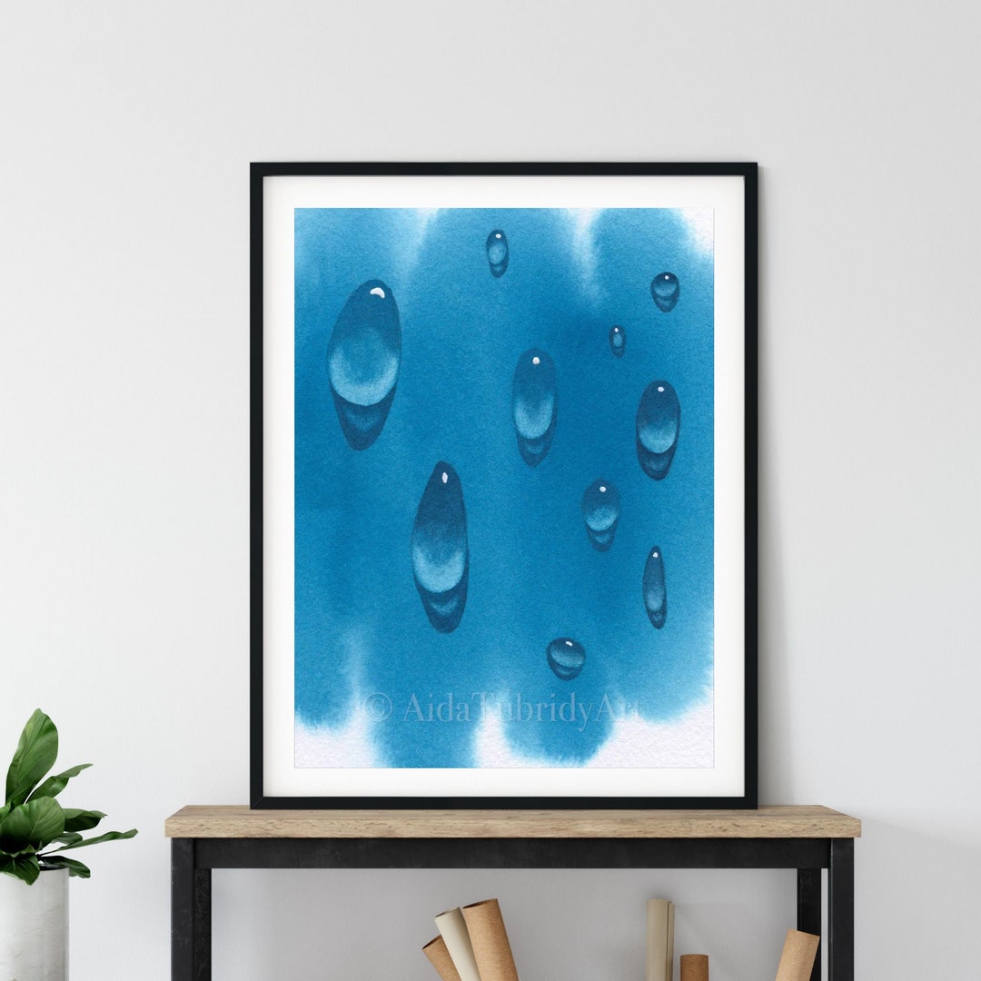 Realistic Water Drop Painting, Water Drop Print From Original ...